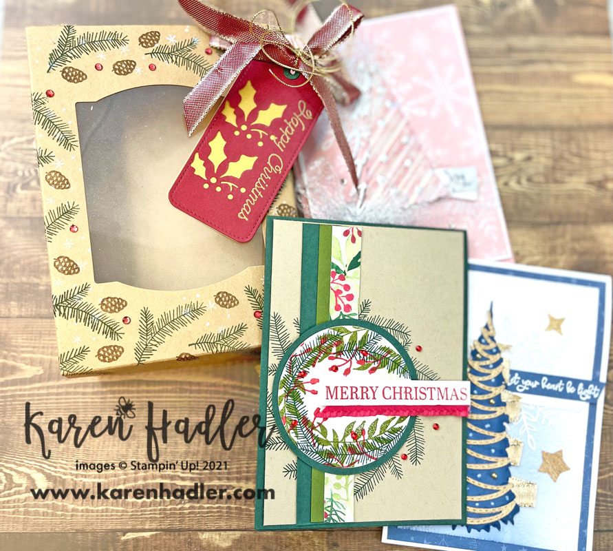Kraft Gift Box Christmas Surprise - Karen Hadler Stamping Bees