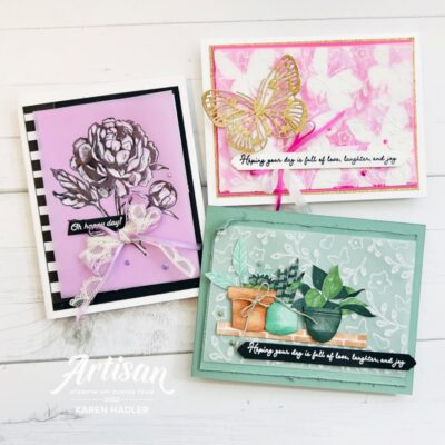 Dry Embossing with Vellum Two Ways - Karen Hadler Stamping Bees
