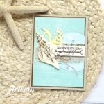 Seashell 3D Embossing Folder 3 ways - Karen Hadler Stamping Bees