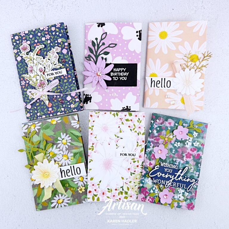 Easy Fun Fold Mini Booklet Idea - Karen Hadler Stamping Bees