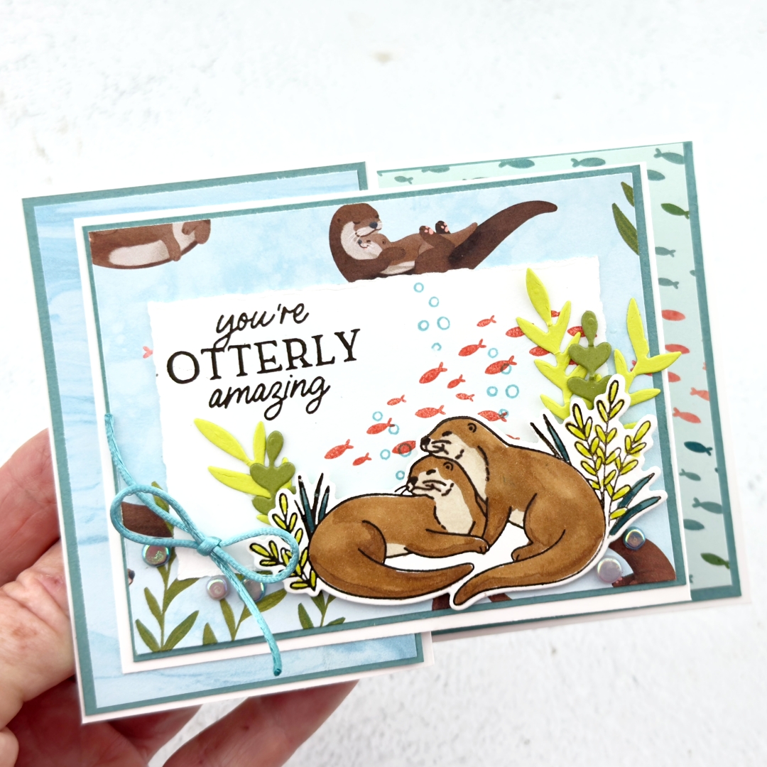 You're Otterly Amazing Fun Fold - Karen Hadler Stamping Bees